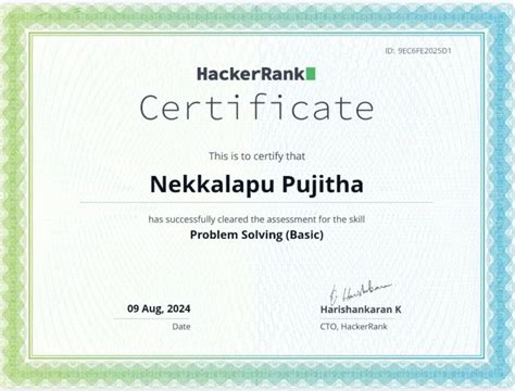 Pujitha Nekkalapu On Linkedin Python Coding Problemsolving Hackerrank Certification