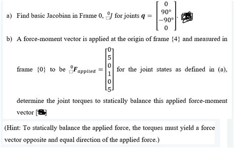 Solved Consider The Following Manipulator 21 This