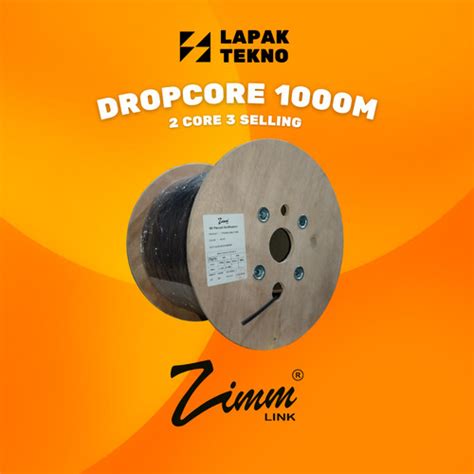 Jual Zimmlink Kabel Dropcore 2 Core 3 Seling 1000 Meter 1km Kabel Fiber