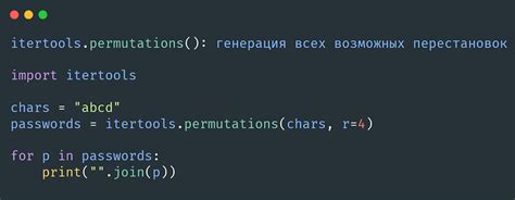 Itertools Permutations