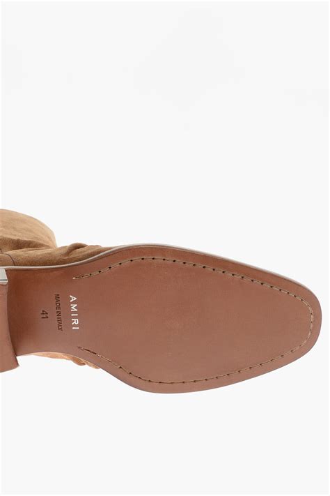 amiri suede leather updated stack boots men glamood outlet