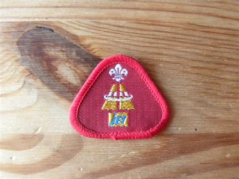 Uk Scouting 1980s Cub Proficiency Badge Road Safety Jet £1 76