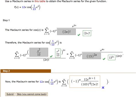 use maclaurin series in this table to obtain the macl… solvedlib
