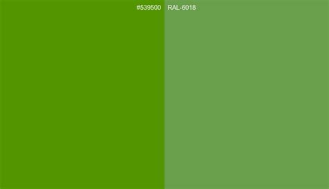Hex 539500 To Ral Code Ral 6018 Conversion Chart Ral Classic