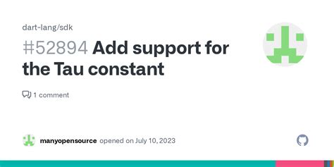 Add Support For The Tau Constant · Issue 52894 · Dart Langsdk · Github