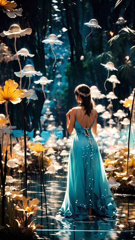 Ai生成图 花丛少女1风景手机静态壁纸 风景手机壁纸下载 元气壁纸