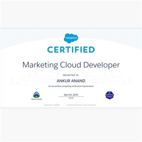 Salesforcecertified Salesforcemarketingcloud Salesforcedeveloper