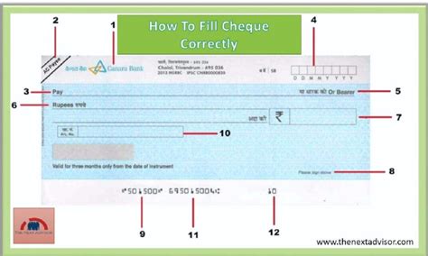 How To Fill Cheque Correctly The Next Advisor