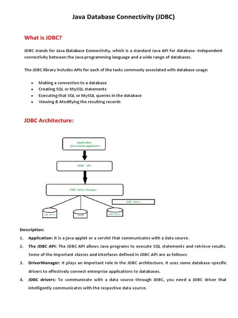 Java Datebase Connectivity Pdf Data Management Software Computer
