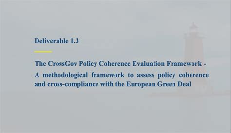 Updated Policy Coherence Evaluation Framework Crossgov Project