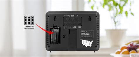 Wallarge Atomic Digital Wall Clock Battery Operated Self Setting Large Display