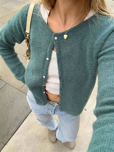 Autumn Fashion New Women Cardigan Sweater French Style Casual Button