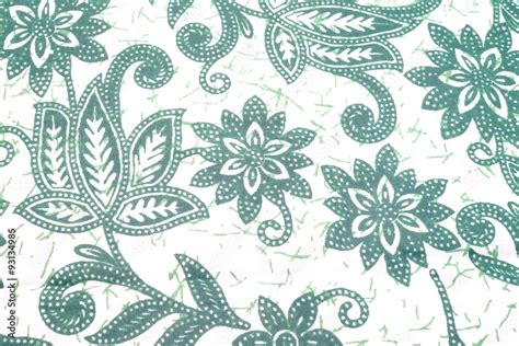 Pattern For Traditional Clothes Malaysia With Batik Texture Stock