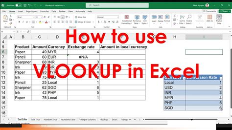 How To Use Vlookup In Excel True Vs False Approximate Vs Exact Haminh1804 Vlookup Youtube