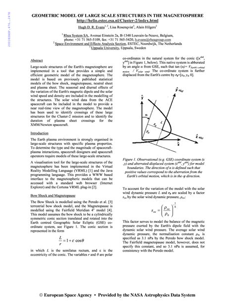 PDF Geometric Model Of Large Scale Structures In The Magnetosphere