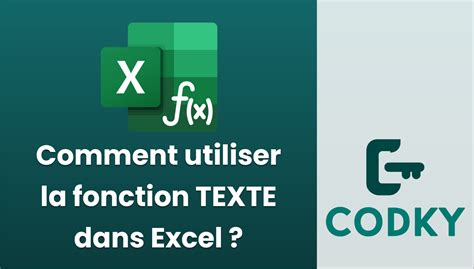 Comment Utiliser La Fonction Texte Dans Excel Codky