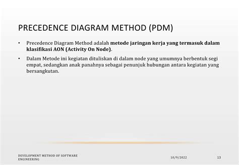 Time Span With Precendence Diagram Methodpptx