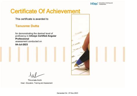 Tanusree Dutta On Linkedin Completed Infosys Certified Angular