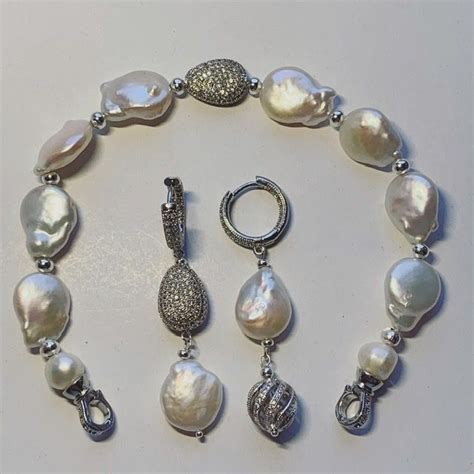 Комплект из натурального барочного жемчуга