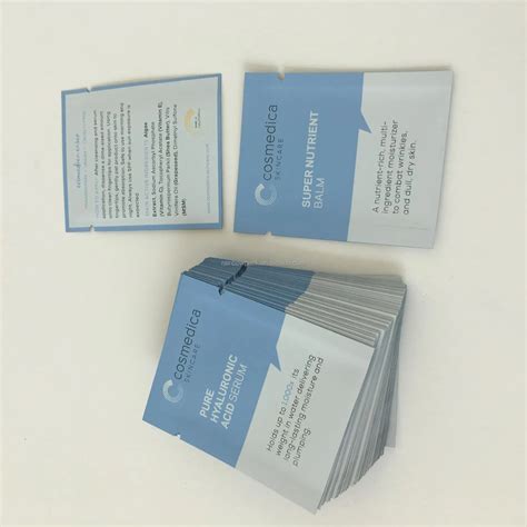 Cosmetic Sample Packaging Cosmetic Small Pouch Three Side Seal Sample