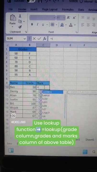 Lookup Function In Excel Exceltech Excelshortcuts Excel Exceltips