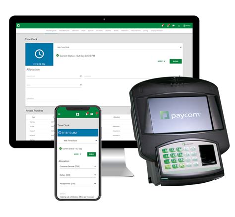 Time Clock Terminal System Paycom