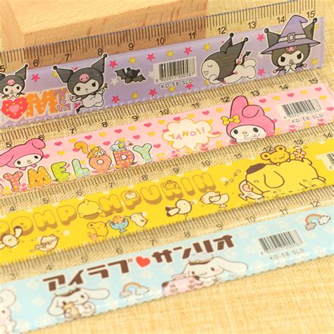 Anime Cartoon Ruler Lovely Rabbit Pupil 15cm Ruler Creative Wave Ruler