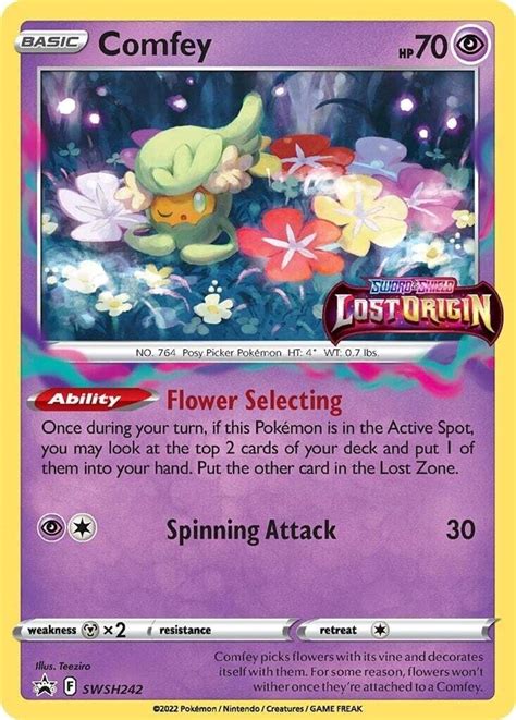 Comfey Swsh242 Prerelease Swsh Sword And Shield Promo Cards Pokemon