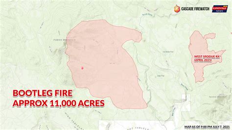 Bootleg Fire Triples In Size Now 11000 Acres
