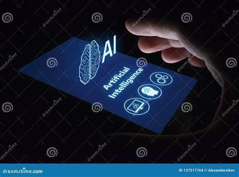 Machine Learning Hand Of Robot Touching On Binary Data Futuristic Artificial Intelligence Ai