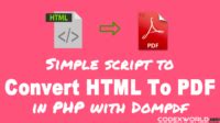 Convert HTML To PDF In PHP With Dompdfconvert Html To Pdf In Php With
