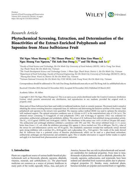 Pdf Phytochemical Screening Extraction And Determination Of The Bioactivities Of The Extract
