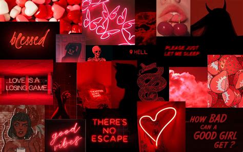 100 Red Aesthetic Laptop Wallpapers