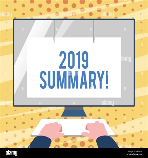 Conceptual Hand Writing Showing 2019 Summary Concept Meaning Summarizing Past Year Events Main