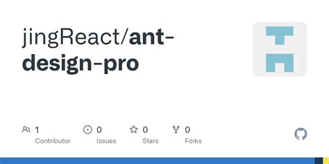 GitHub JingReact Ant Design Pro