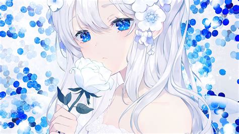 Аниме картинки с белыми волосами 61 фото