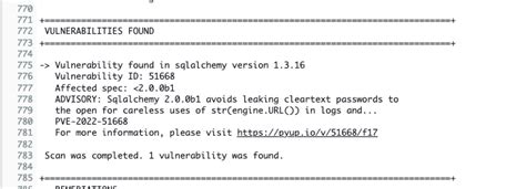 Safety Check Fails For Sqlalchemy