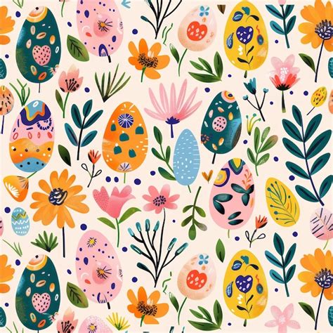 Premium Photo Easter Concept Seamless Pattern