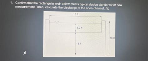 Solved Confirm That The Rectangular Weir Below Meets Chegg Com