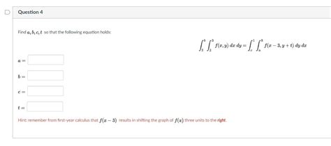 Solved T Is Just A Variable Suggesting A Shift On The Y Chegg Com