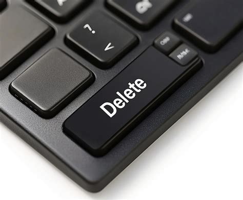 Closeup Of A Black Keyboard With A Delete Key In Focus Ai Generated Image Premium Ai Generated
