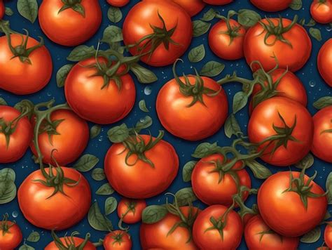 Premium Ai Image Tomatoes Background As Seamless Tile Generative Ai