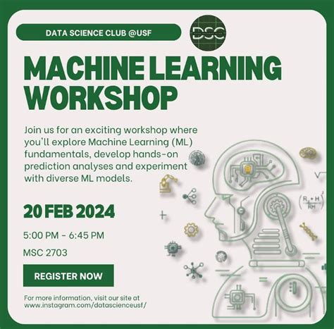 Data Science At Usf On Linkedin Datascience Machinelearning Workshop Datascienceclub