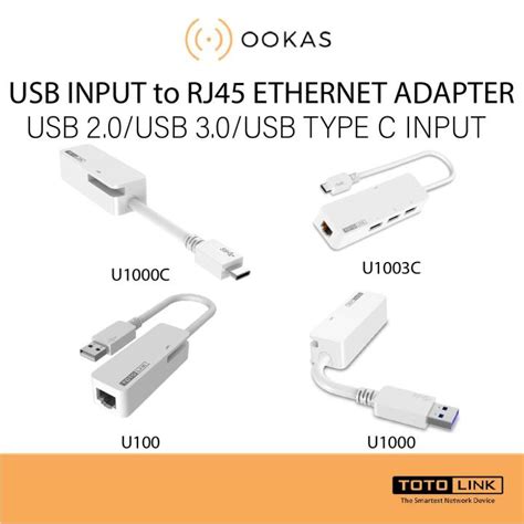 Totolink U100 U1000 U1000c U1003c Usb 2 0 3 0 Type C To Rj45 Ethernet Adapter With Usb Hub Lazada
