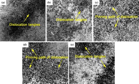 Tem Images About Dislocation Structure Of The Ruptured Specimen Under