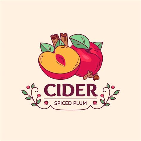 Free Vector Hand Drawn Cider Logo Design Free Vector Hand Drawn Cider Logo Design