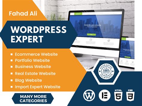 Elementor Expert Wordpress Designer Wordpress Developer Wordpress