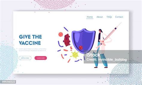 의료 예방 접종 건강 관리 예방 접종 웹 사이트 방문 페이지 바이러스 웹 페이지 배너를 공격으로부터 보호 백신에 대한 방패와