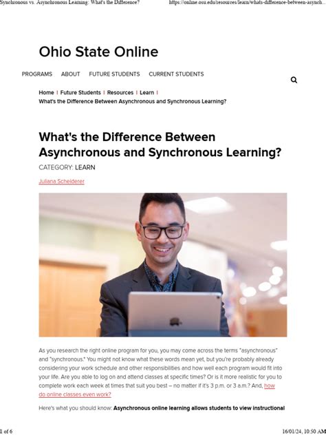 Synchronous Vs Asynchronous Learning Whats The Difference Pdf Educational Technology
