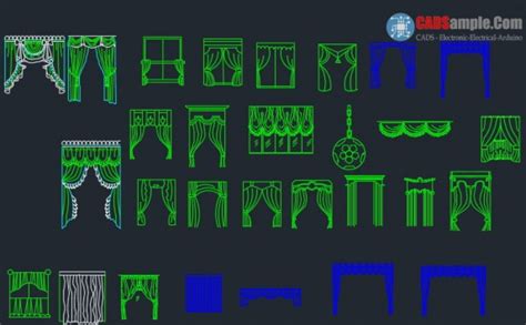 Curtain Autocad Blocks Dwg Cadsample Com Free Dwg Cad File